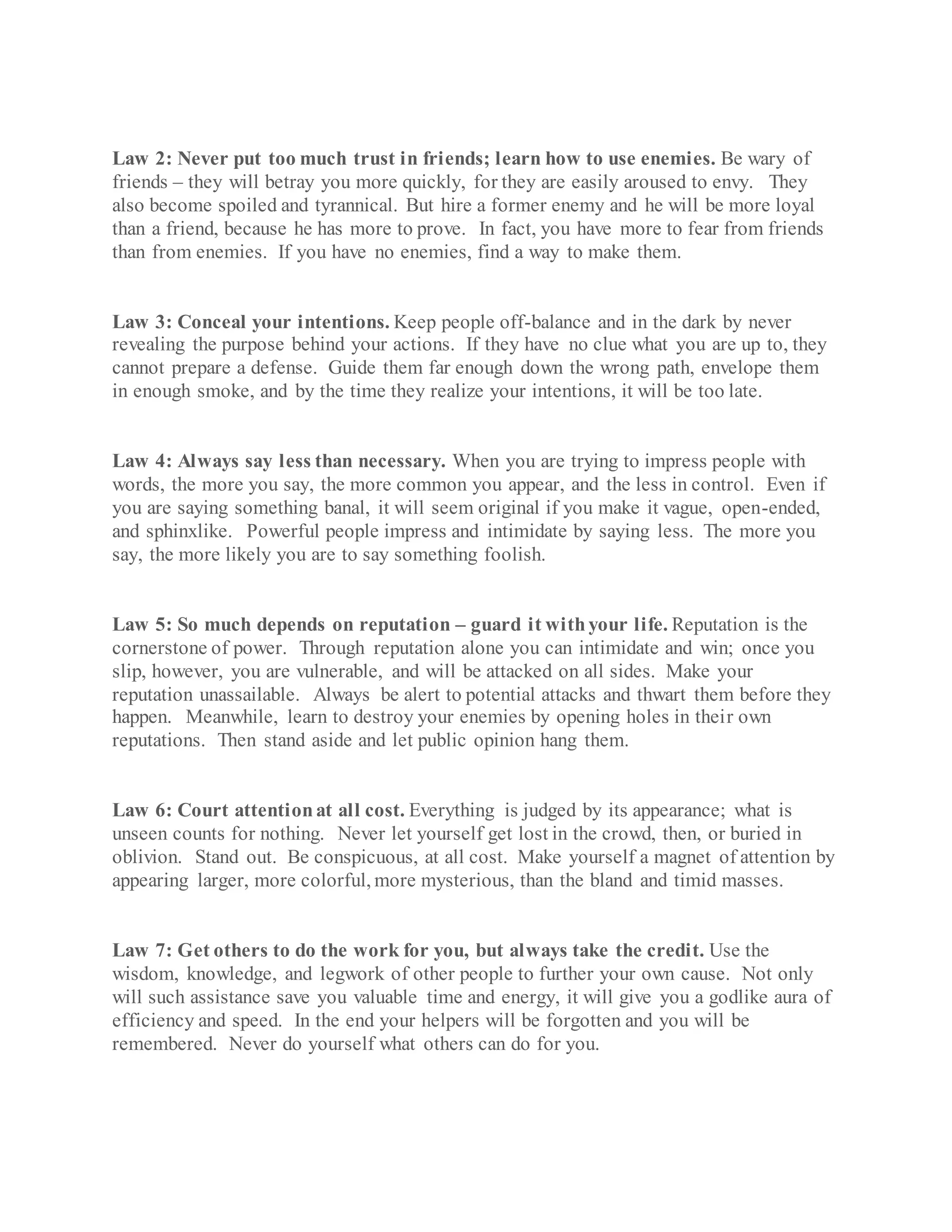 48 laws of power | DOCX