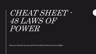 48 laws of power cheat sheet | PPT
