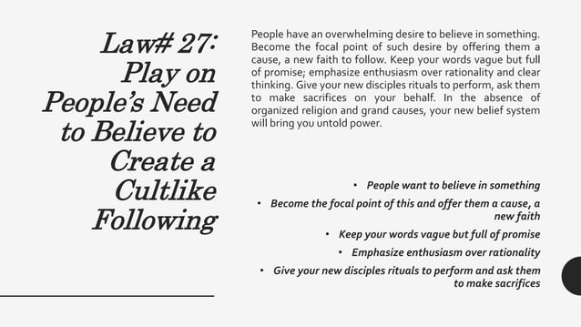 48 laws of power cheat sheet | PPT