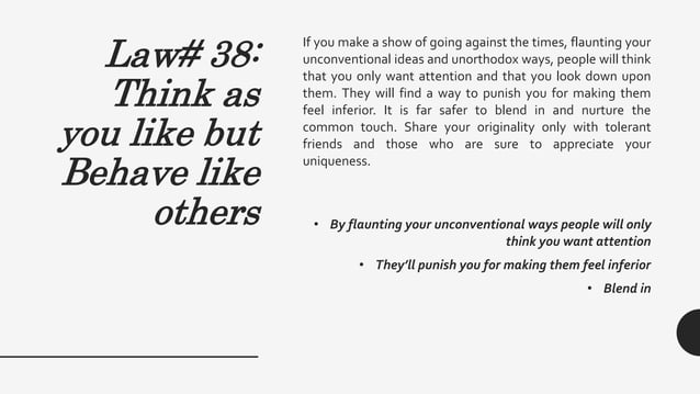 48 laws of power cheat sheet | PPT