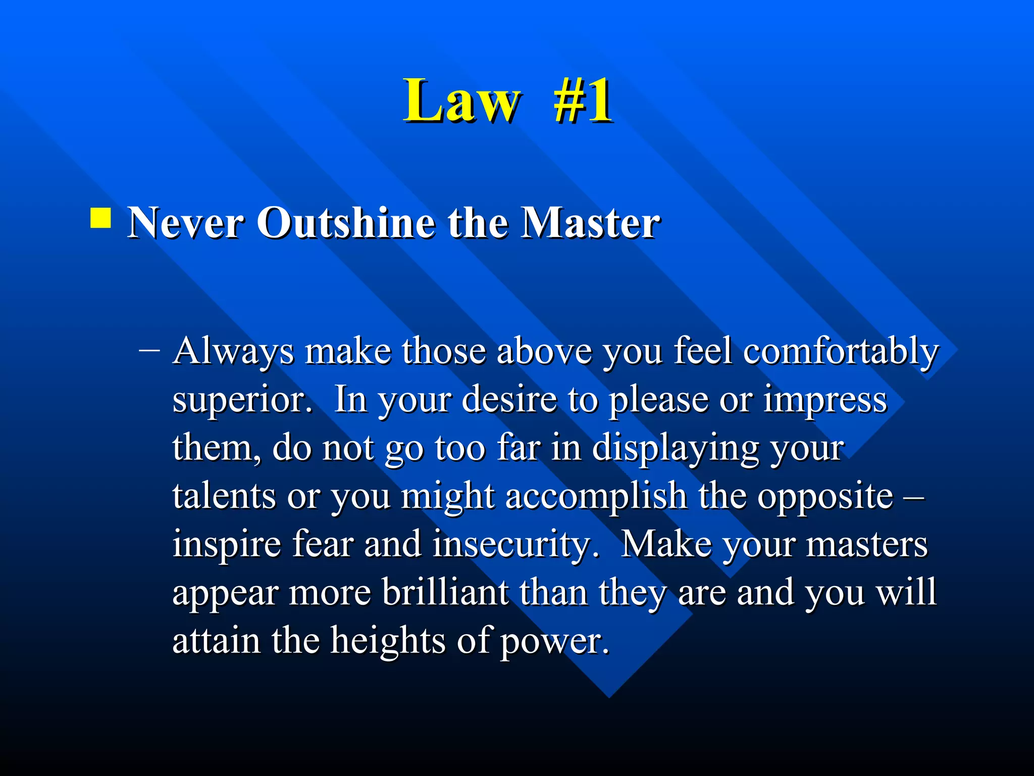 48 Laws Of Power | PPT