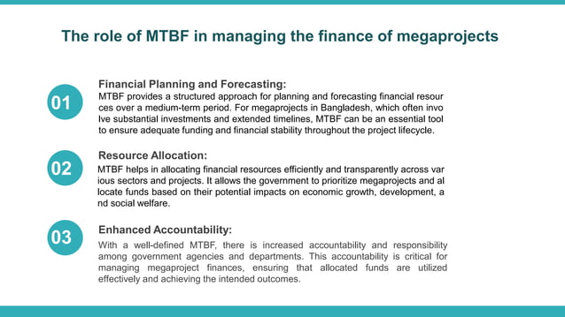 The role of MTBF in managing finance of megaprojects in Bangladesh | PPT