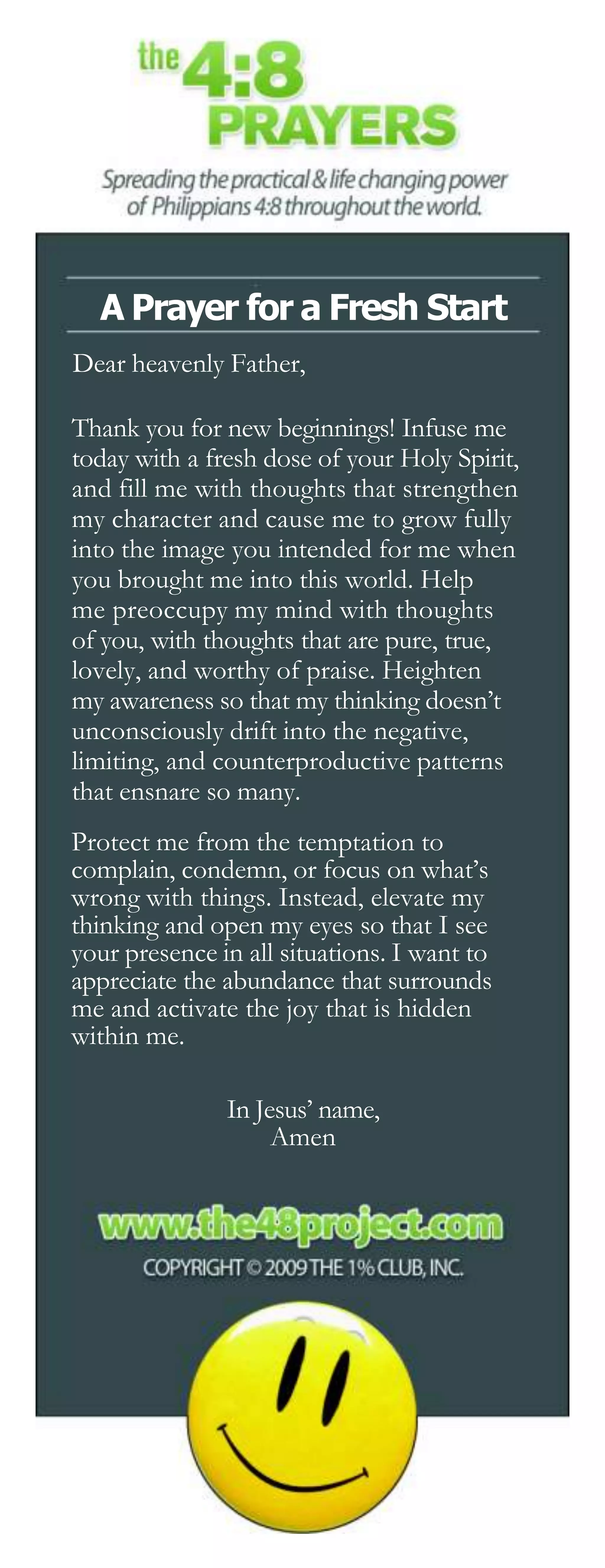 48 prayersfreshstart | PPTX