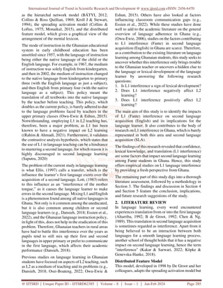 The Impact of L1 Interference on Second Language Learning A Case Study ...