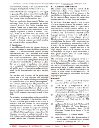The Impact of L1 Interference on Second Language Learning A Case Study ...