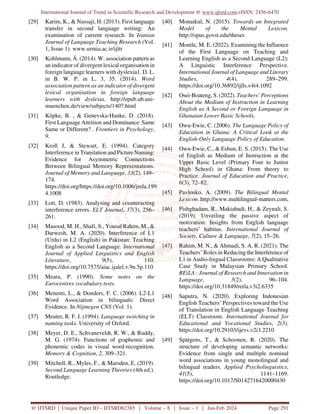 The Impact of L1 Interference on Second Language Learning A Case Study ...