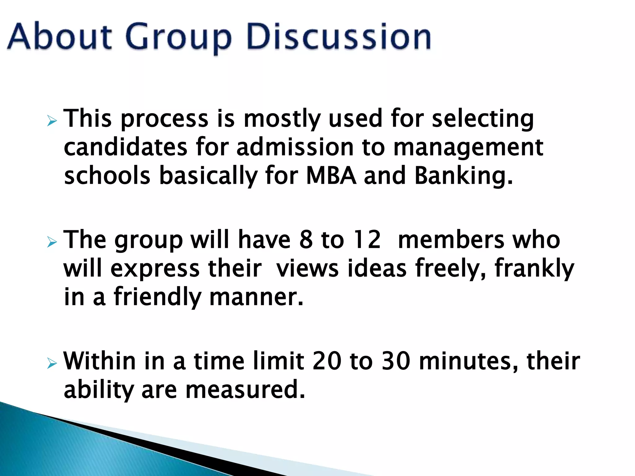 A presentation on group discussion | PPT