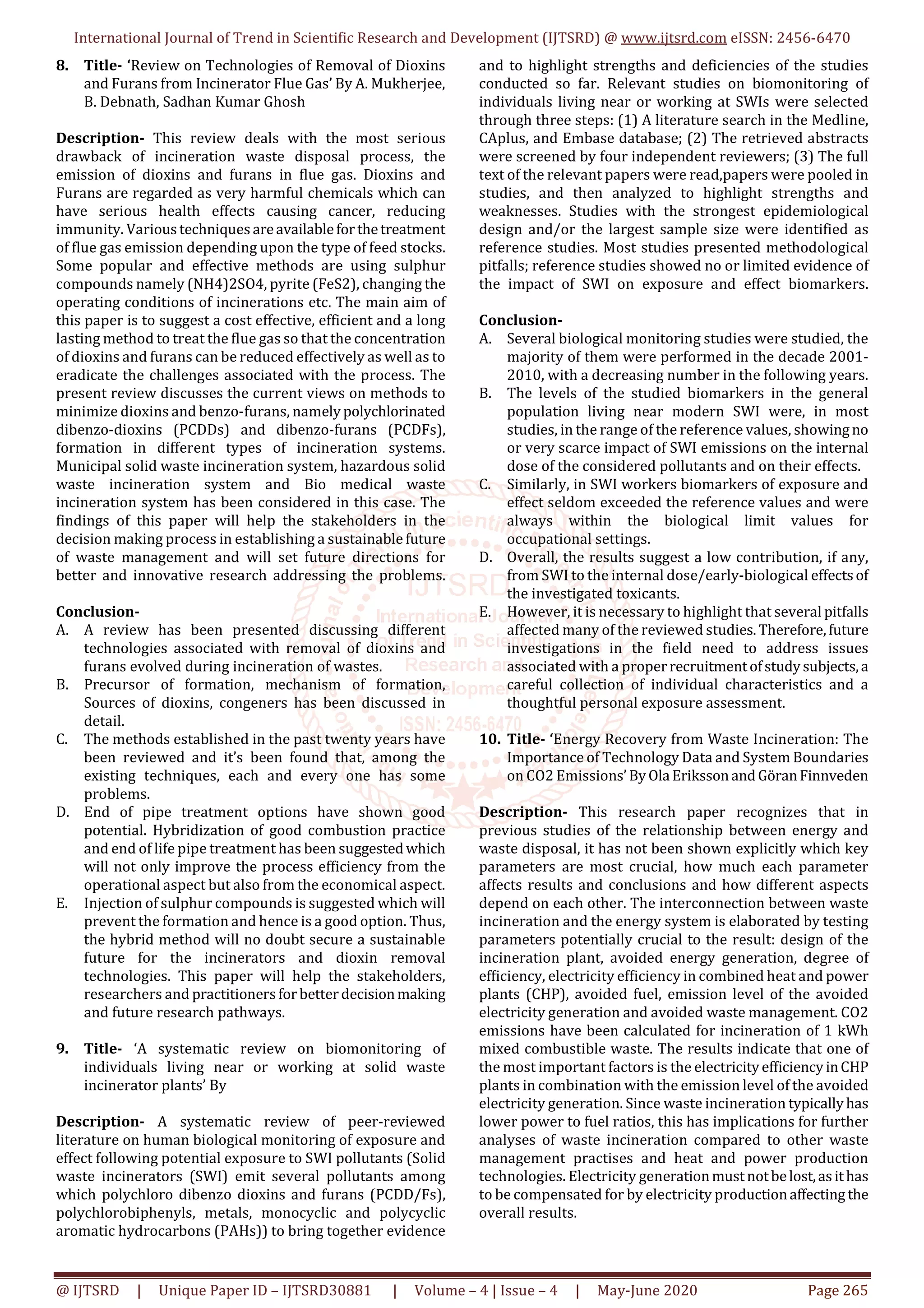 Waste Disposal through Portable Incinerator | PDF