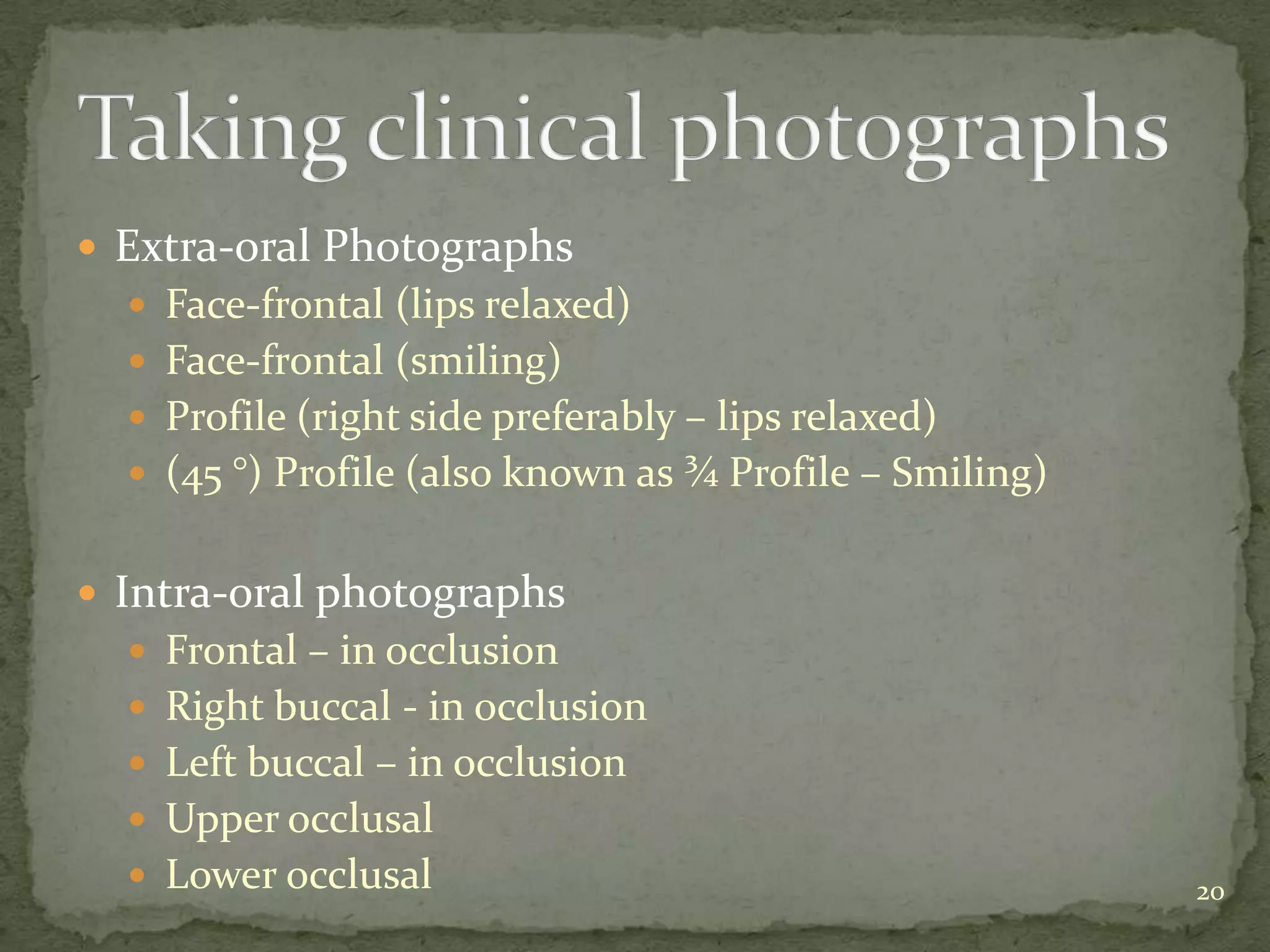 Clinical photography in dentistry | PPTX