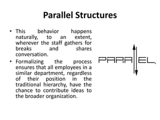 Parallel structures structural od intervention - Organizational Change ...