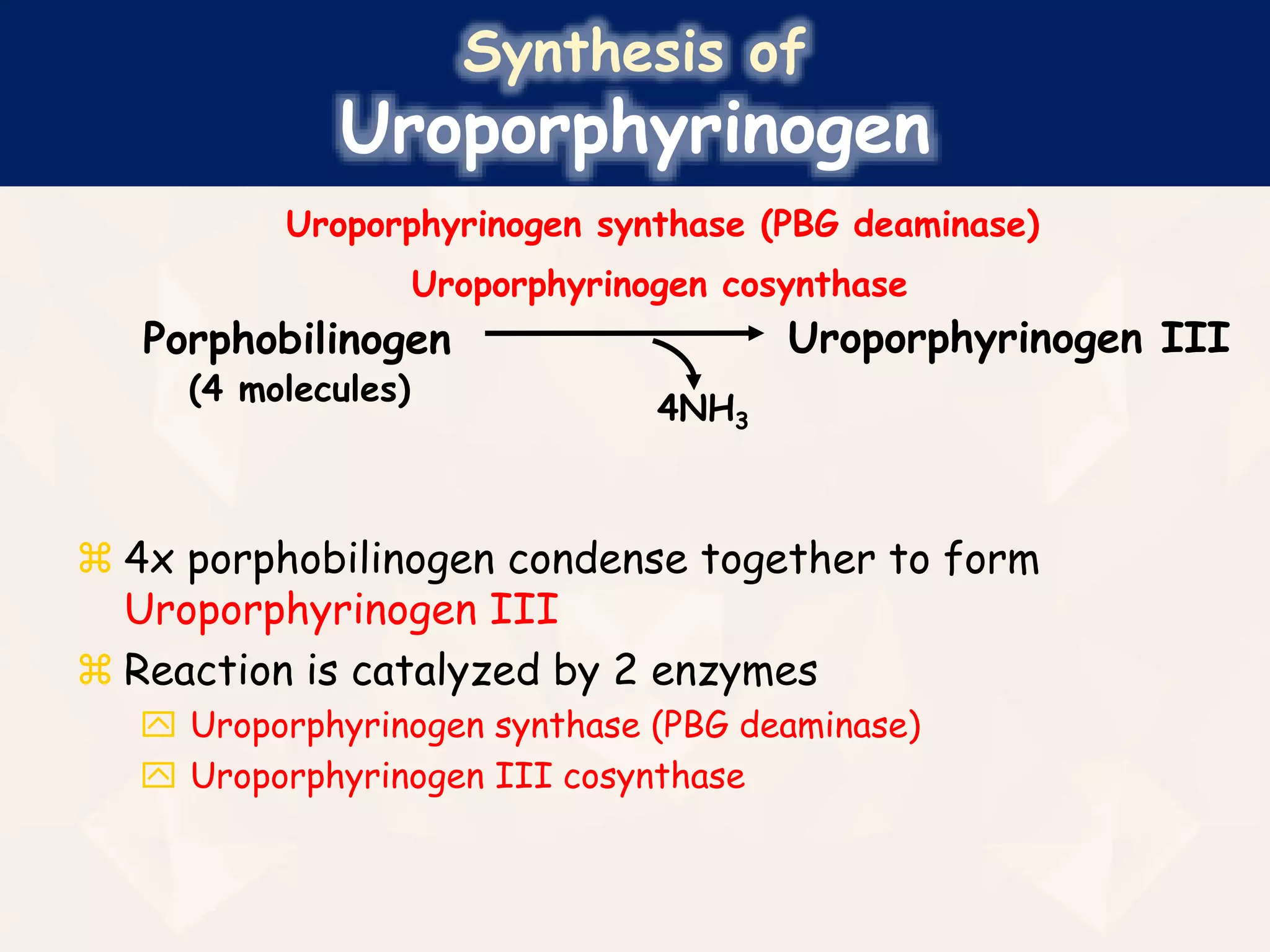 Heme Biosynthesis and Its disorders (Porphyria) | PPSX