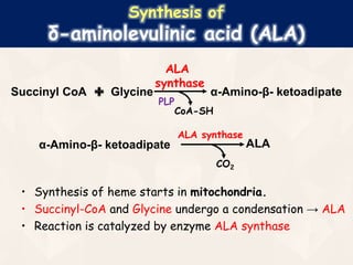 Heme Biosynthesis and Its disorders (Porphyria) | PPSX