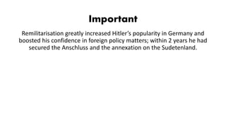 REVISION IGCSE CAMBRIDGE HISTORY: RHINELAND | PPTX