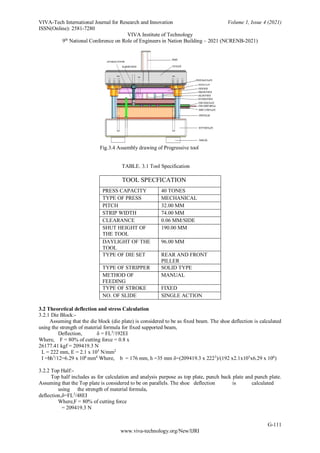 Design and Analysis of Progressive tool in Sheet metal manufacturing | PDF