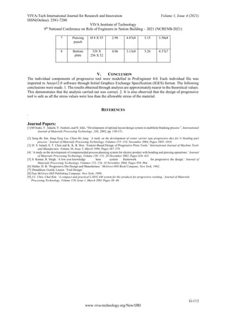 Design and Analysis of Progressive tool in Sheet metal manufacturing | PDF