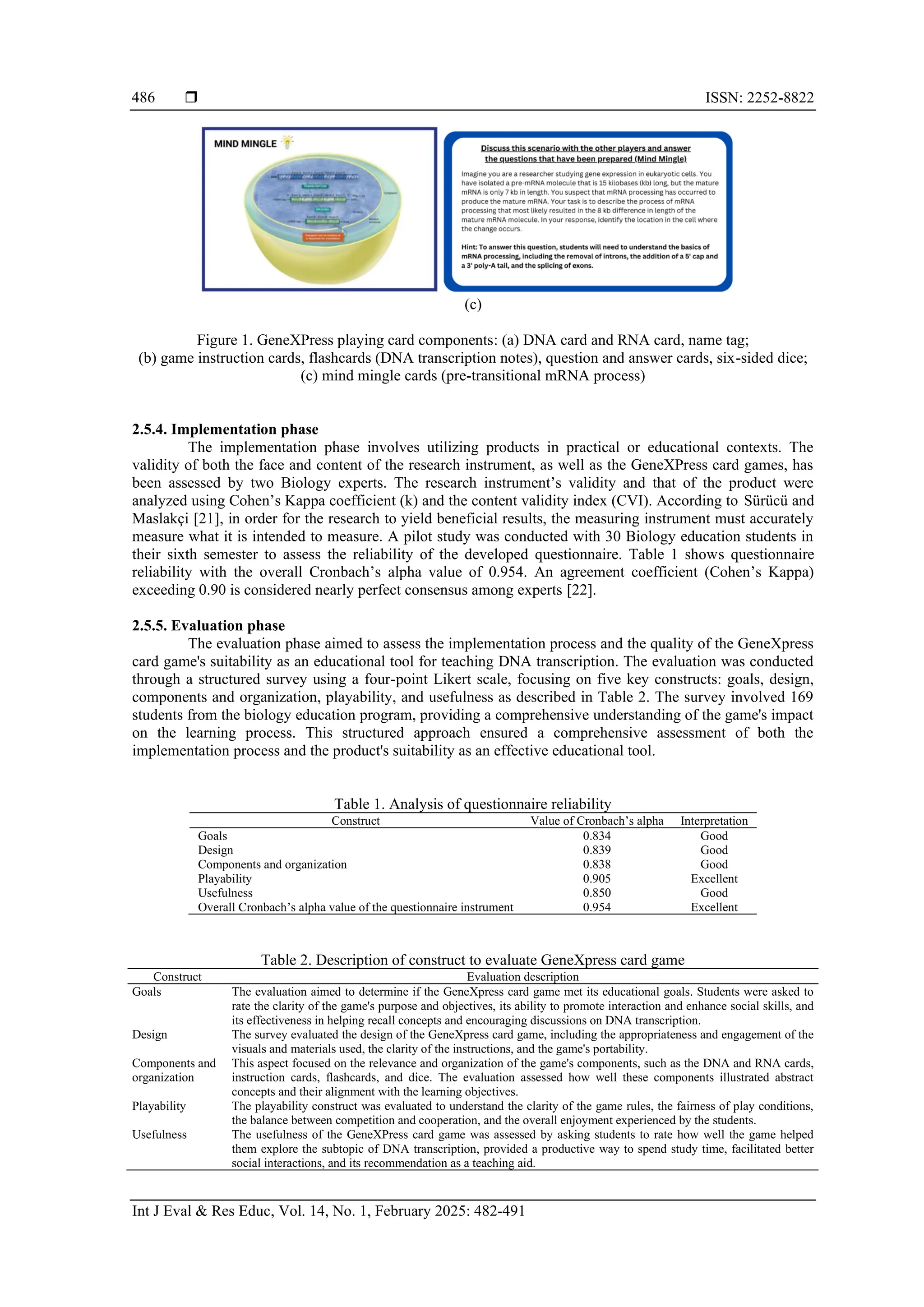 GeneXPress card: development and evaluation of educational card game ...