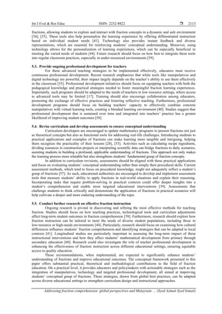 Addressing fraction comprehension: global perspectives and Malaysian ...