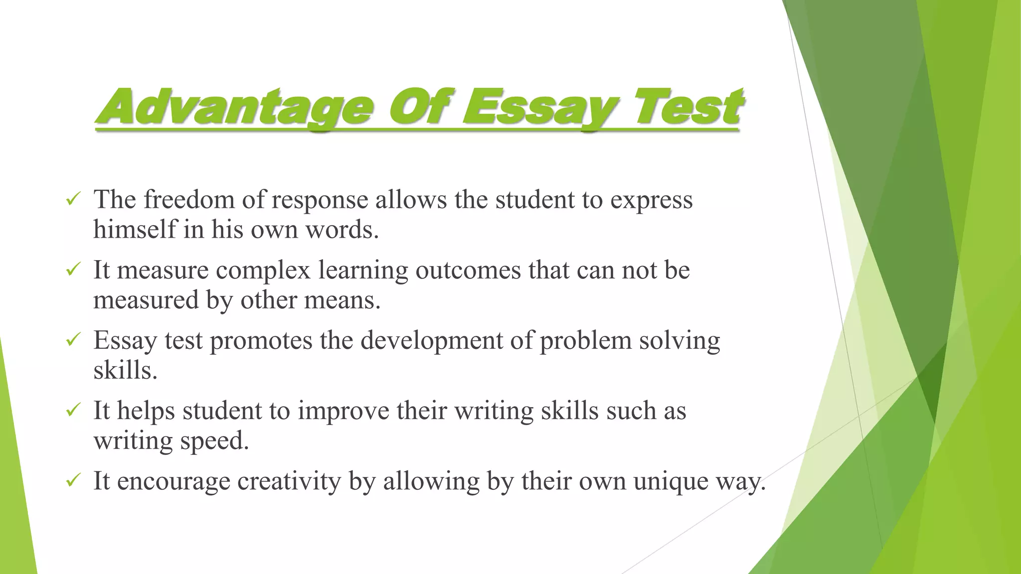 Essay Type Test | PPTX