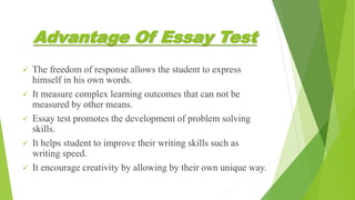 Essay Type Test | PPTX