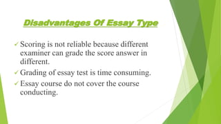 Essay Type Test | PPTX