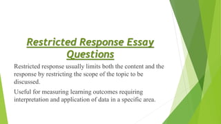 Essay Type Test | PPTX