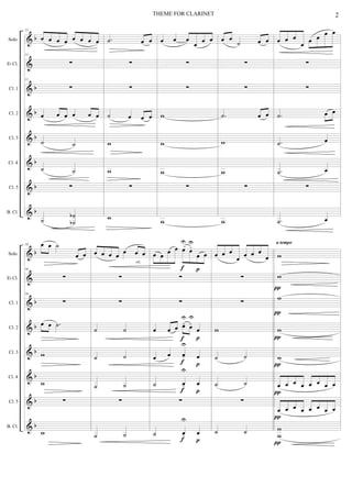 Theme for Clarinet - Mangani - Set of Clarinets | PDF | Classical Music ...