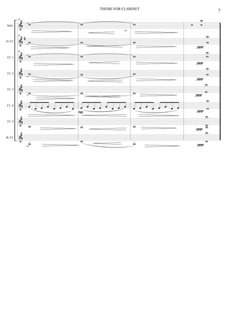 Theme for Clarinet - Mangani - Set of Clarinets | PDF