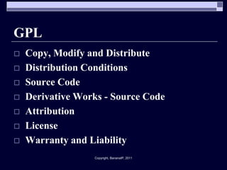 Open Source Software Licenses | PPTX | Technology & Computing
