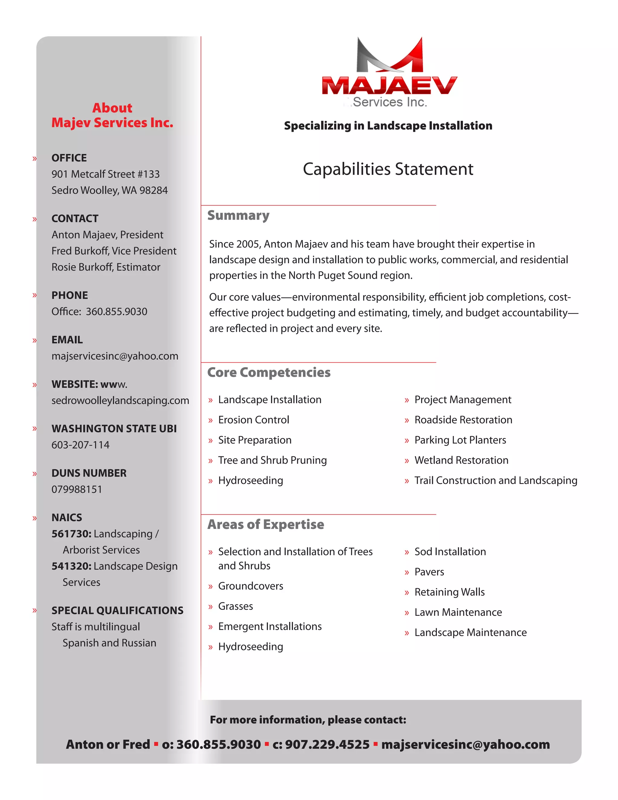 Majaev-Capabilities Statement | PDF