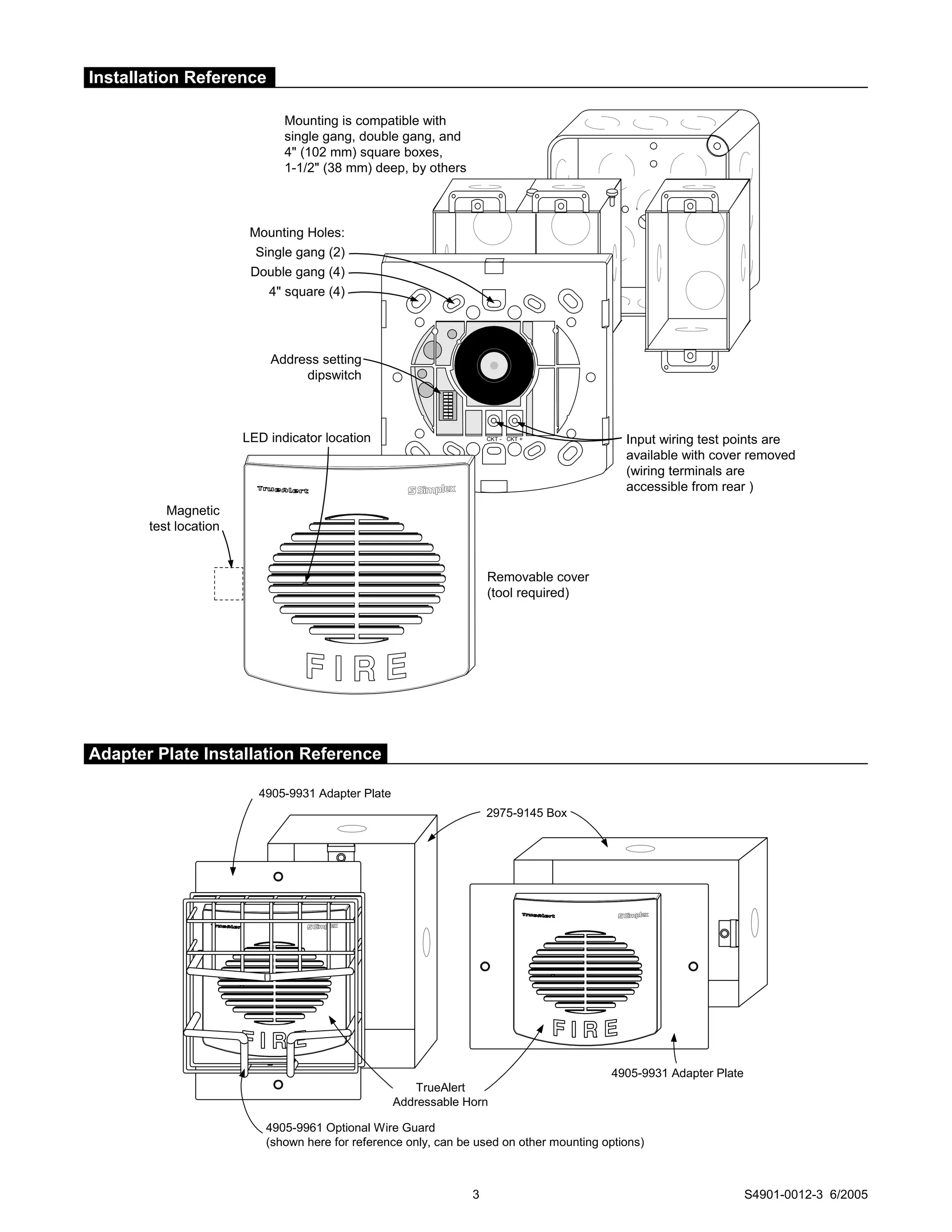 4901-0012 - Addressable Horn - 4901-9850, 9853.pdf