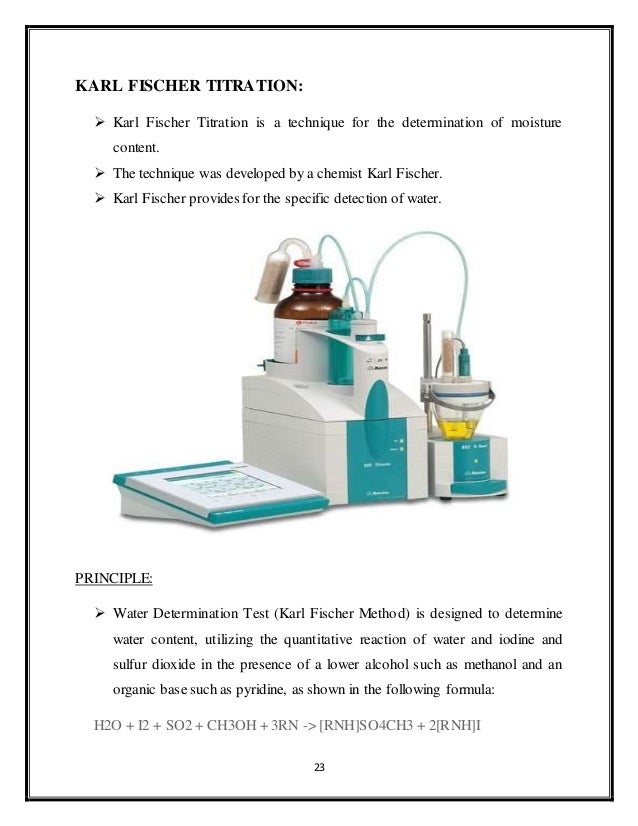 Karl Fischer Titration Chart – Karl Fischer Coulométrique – VGWP
