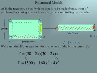 4.9.08 Polynomial Models3 | PPT