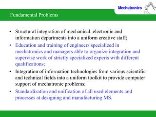 Introduction to Mechatronics System ....... | PPT