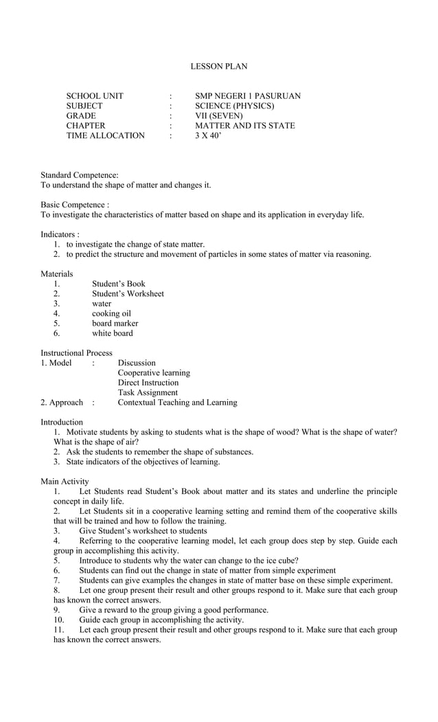 49085146 lesson-plan-science-grade-7 | PDF