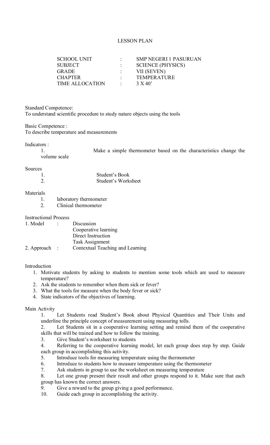 6th Grade Science Teks Lesson Plans 6th Grade Science Teks Lesson Plans