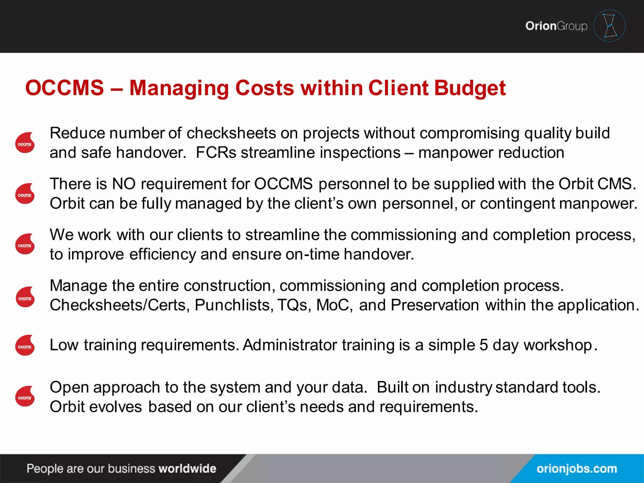 OCCMS - Orbit Information | PPT