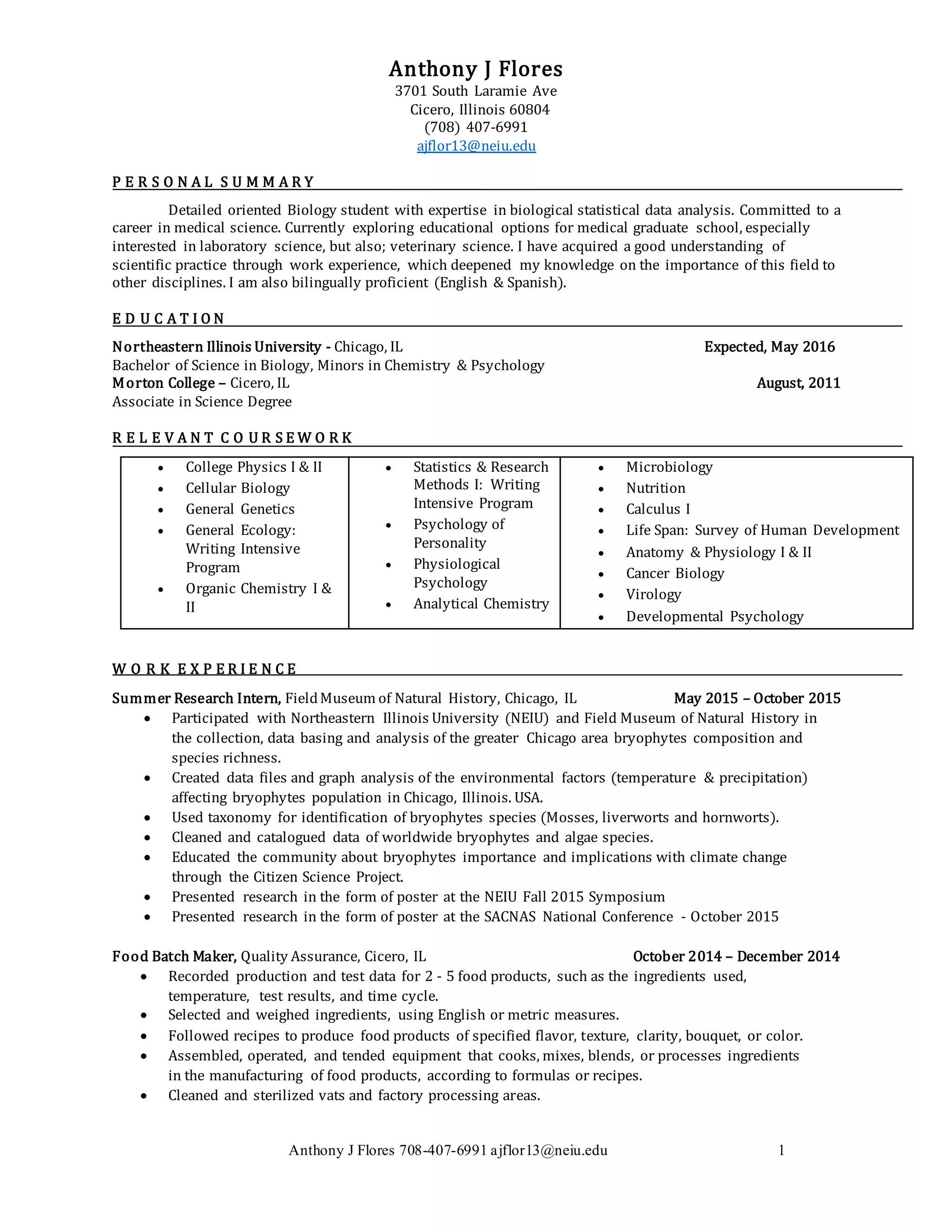 My Resume 2015 | PDF