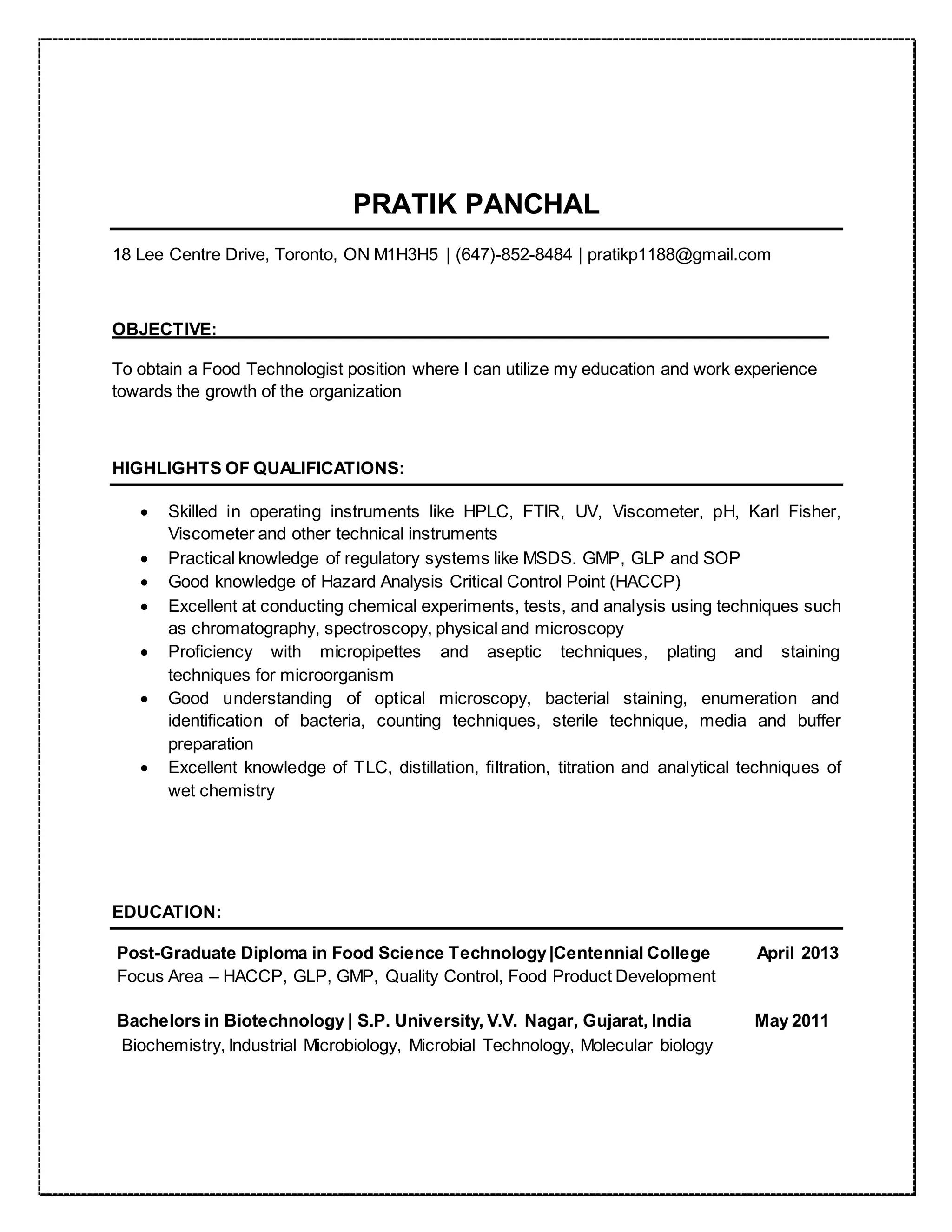 Pratik Resume 2015 march | PDF