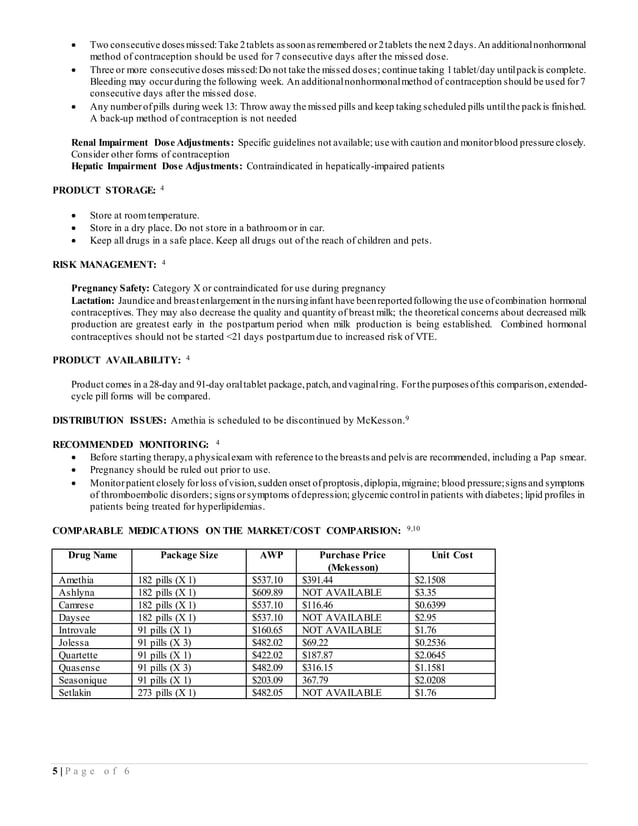 Seasonale MonographUTD | PDF