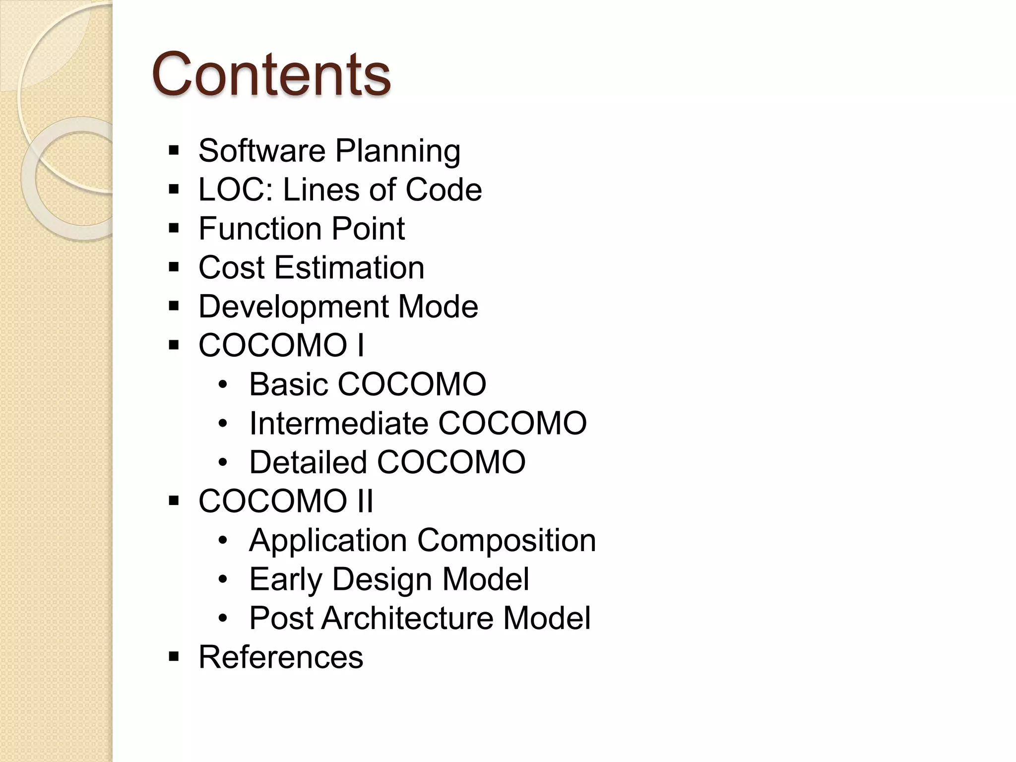 Cocomo model | PPT | Programming Languages | Computing