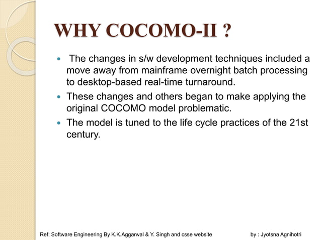 Cocomo model | PPT | Programming Languages | Computing