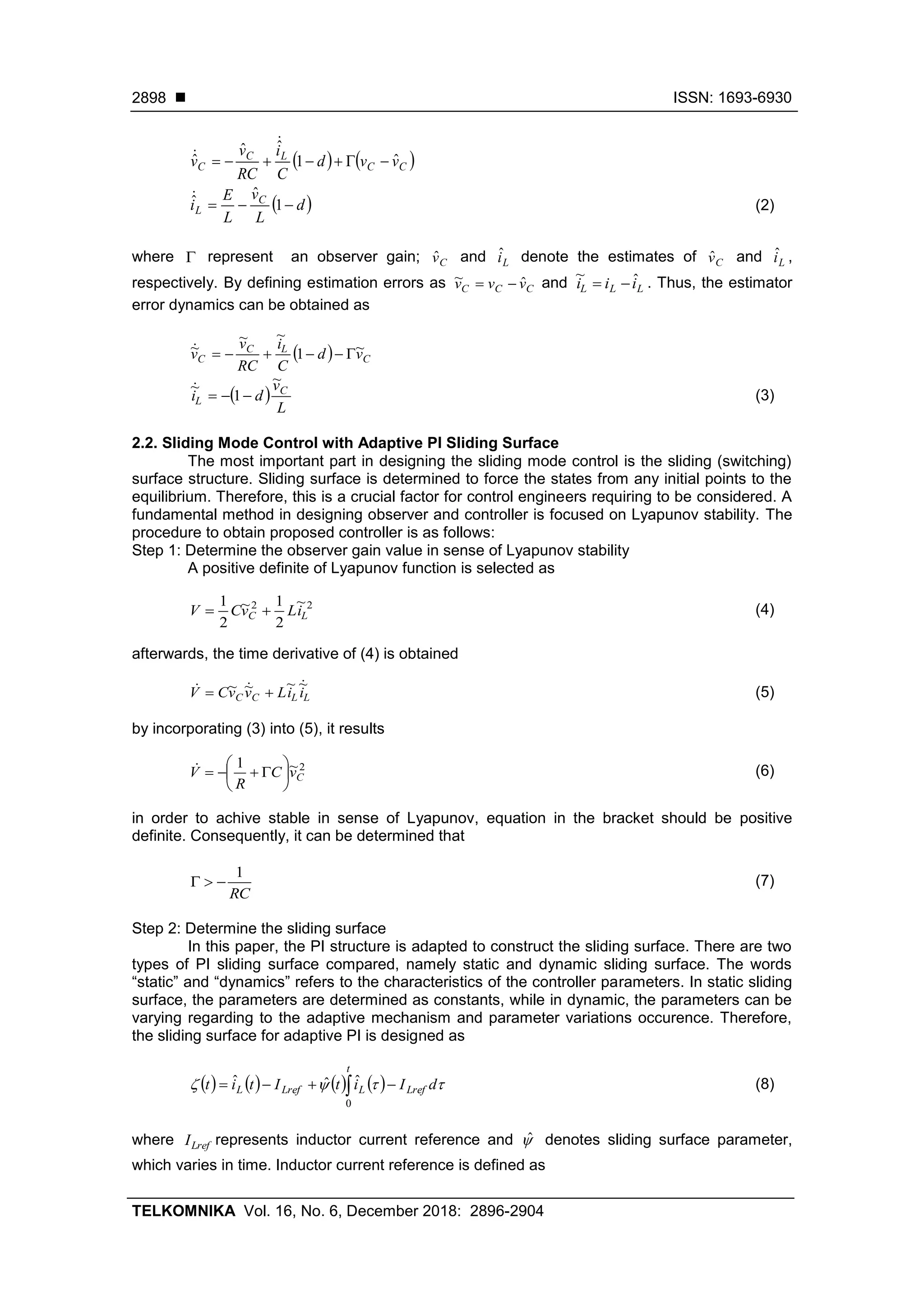 Voltage Regulation Of Boost Converter Using Observer Based Sliding Mode Controller Pdf