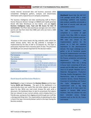 Report (Support of IT in Pharmaceutical Industry) | PDF