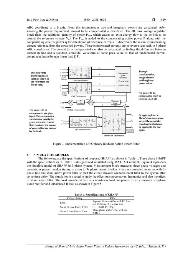 Design of Shunt Hybrid Active Power Filter to Reduce Harmonics on AC Side Due to Non-linear ...