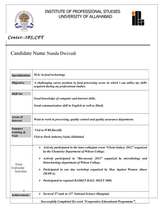 Student Profile Form | DOC