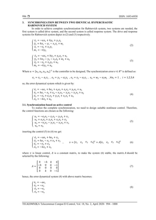 An optimal control for complete synchronization of 4D Rabinovich hyperchaotic systems | PDF