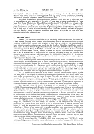 Genetic-fuzzy based load balanced protocol for WSNs | PDF
