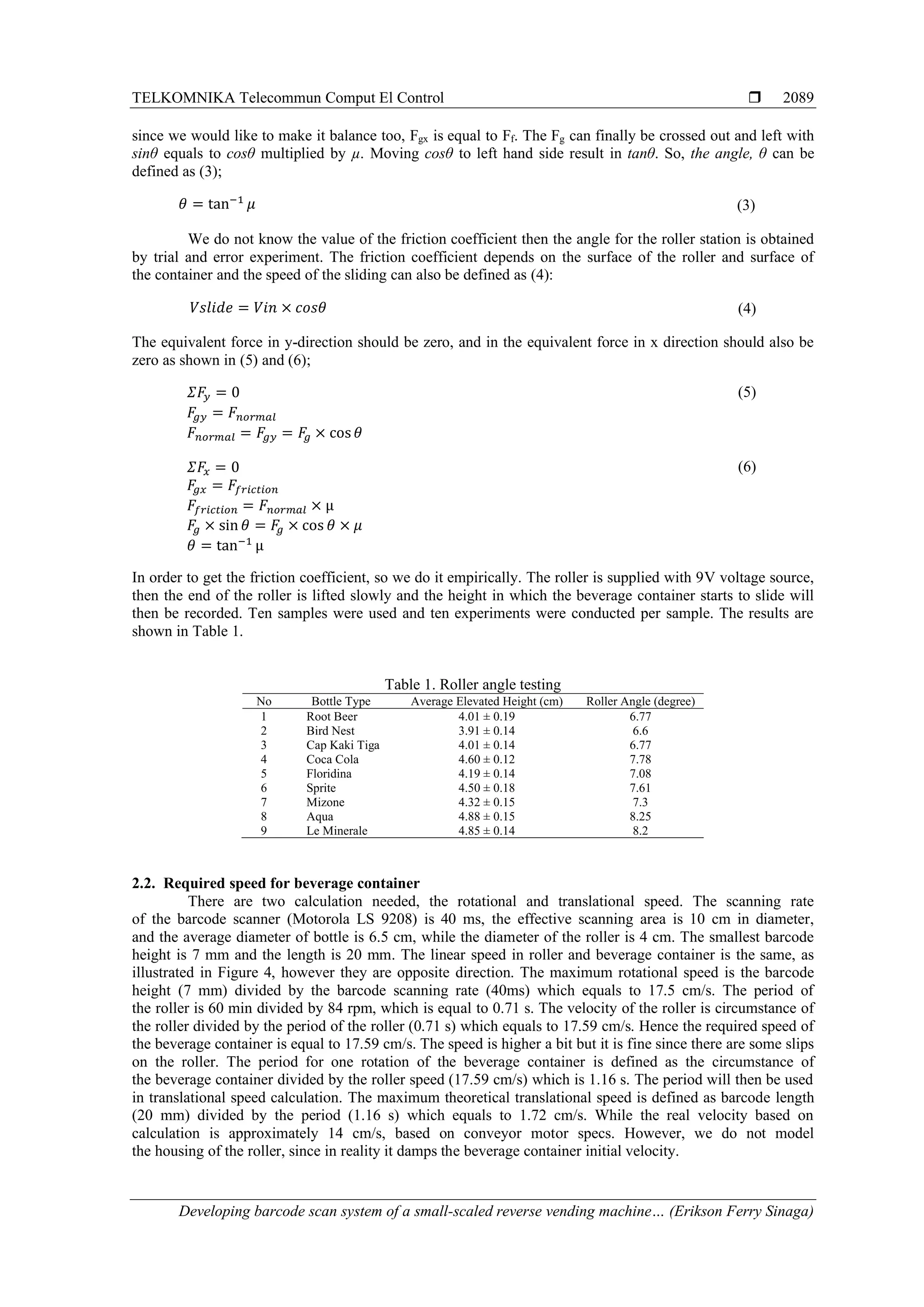 Developing barcode scan system of a small-scaled reverse vending ...