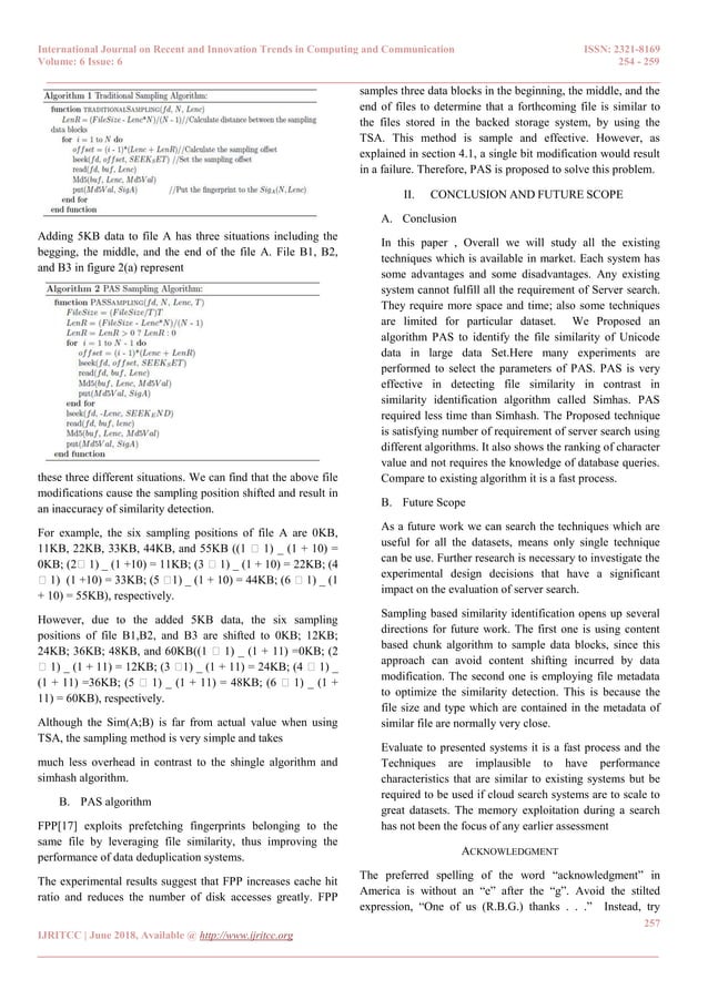 Pas A Sampling Based Similarity Identification Algorithm For Compression Of Unicode Data