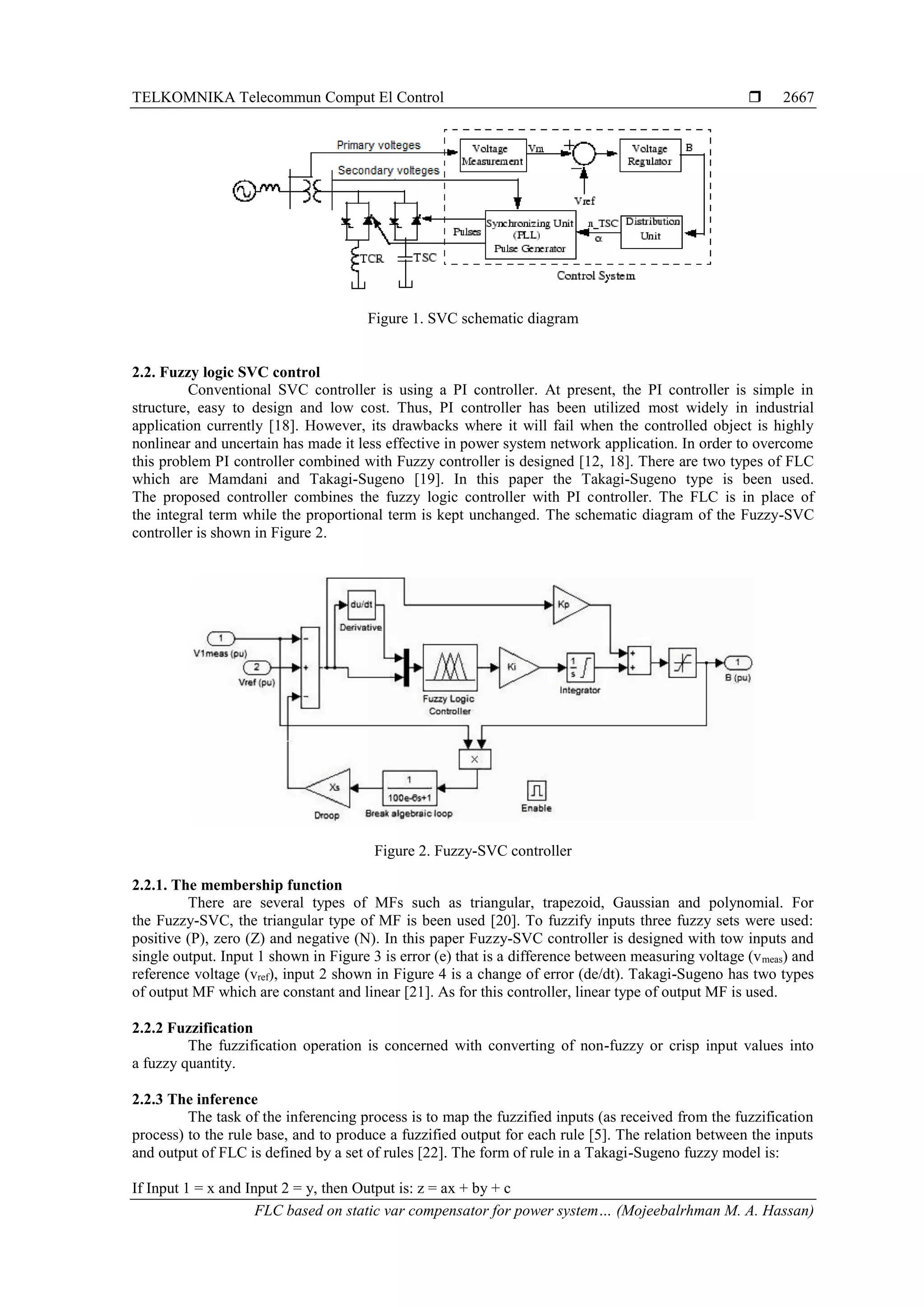 FLC based on static var compensator for power system transient stability enhancement | PDF